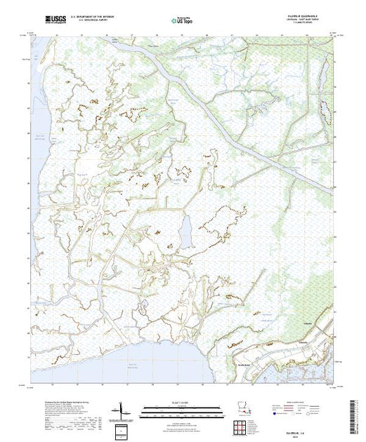 US Topo 7.5-minute map for Ellerslie LA – American Map Store