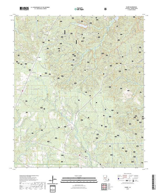 US Topo 7.5-minute map for Elmer LA – American Map Store