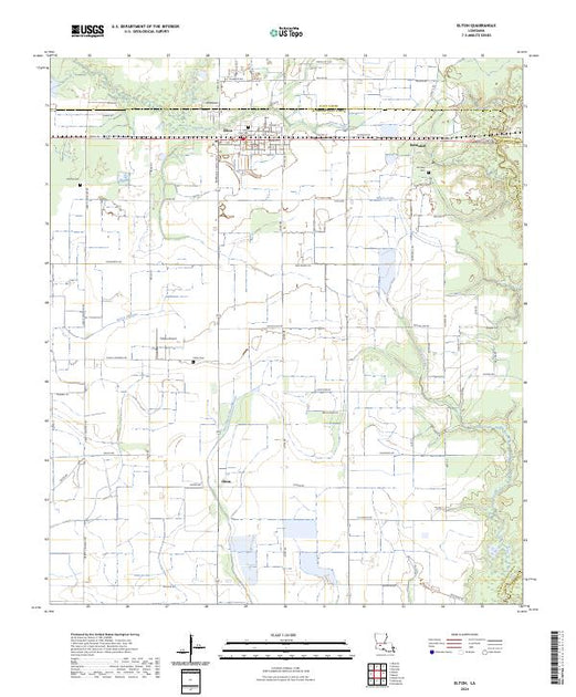 US Topo 7.5-minute map for Elton LA – American Map Store