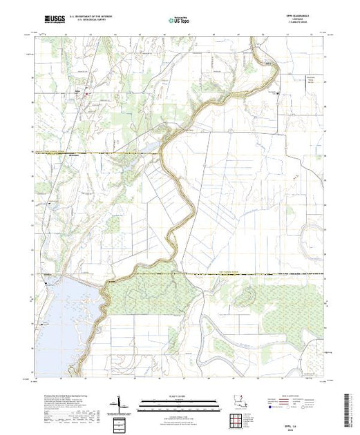 US Topo 7.5-minute map for Epps LA – American Map Store
