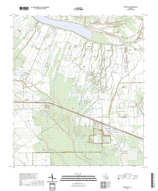US Topo 7.5-minute map for Erwinville LA – American Map Store