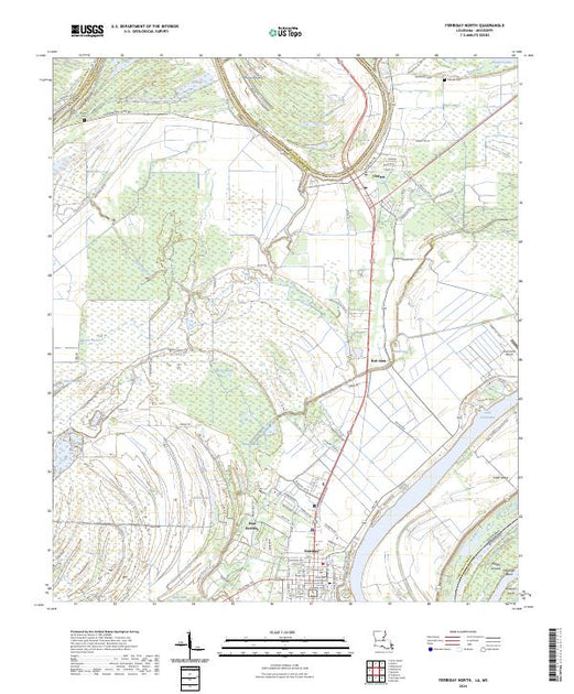US Topo 7.5-minute map for Ferriday North LAMS – American Map Store