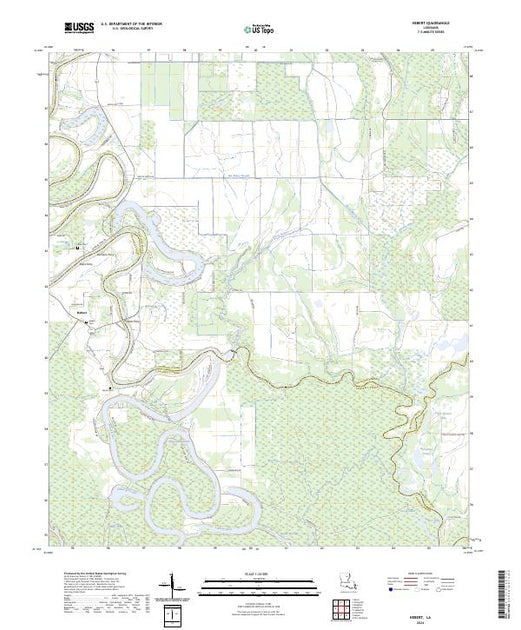 US Topo 7.5-minute map for Hebert LA – American Map Store