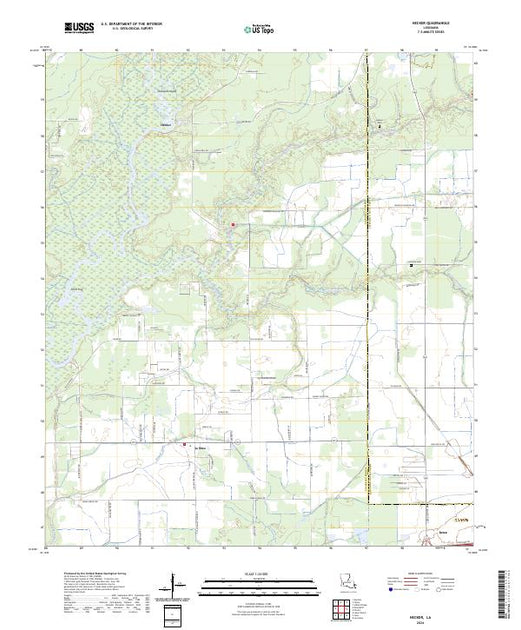 US Topo 7.5-minute map for Hecker LA – American Map Store