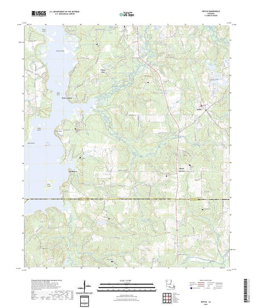 US Topo 7.5-minute map for Heflin LA – American Map Store