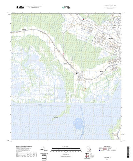 US Topo 7.5-minute map for Humphreys LA – American Map Store