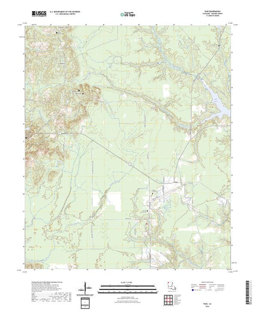 US Topo 7.5-minute map for Ivan LA – American Map Store