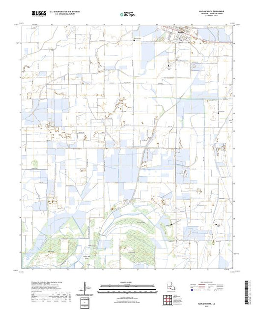 US Topo 7.5-minute map for Kaplan South LA – American Map Store