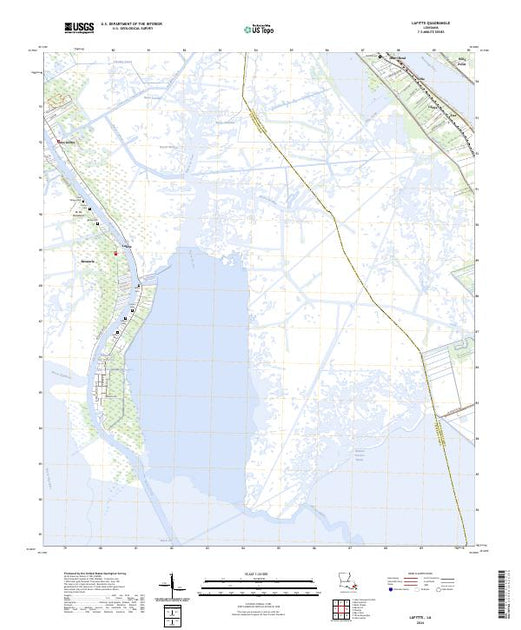 US Topo 7.5-minute map for Lafitte LA – American Map Store