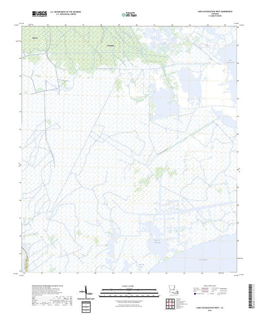 US Topo 7.5-minute map for Lake Cataouatche West LA – American Map Store