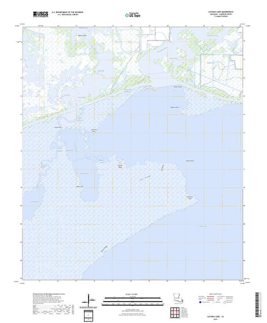 US Topo 7.5-minute map for Latania Lake LA – American Map Store