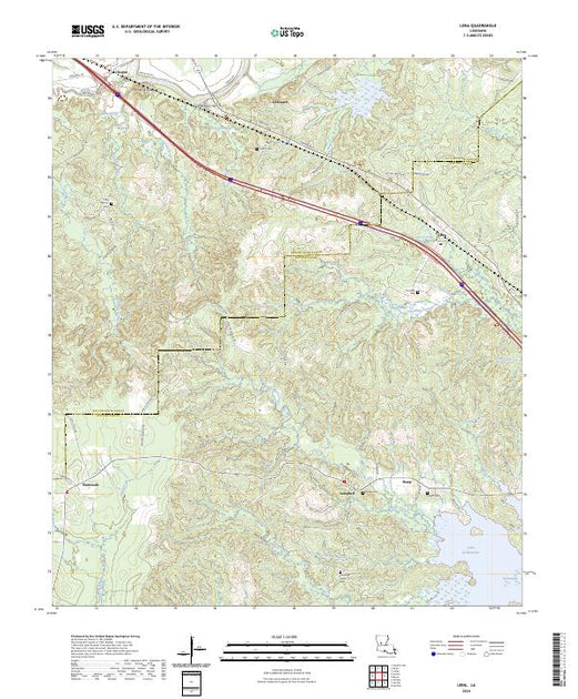 US Topo 7.5-minute map for Lena LA – American Map Store