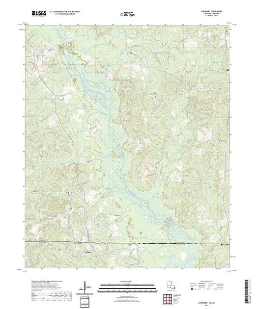 US Topo 7.5-minute map for Lockhart LAAR – American Map Store