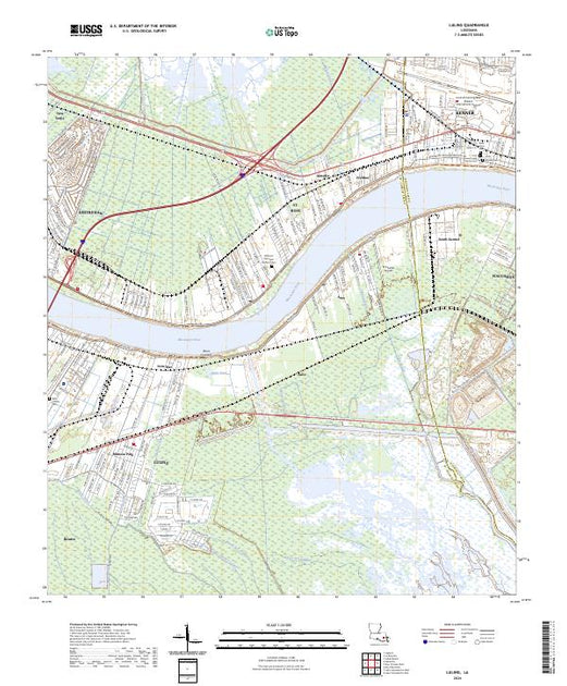 US Topo 7.5-minute map for Luling LA – American Map Store