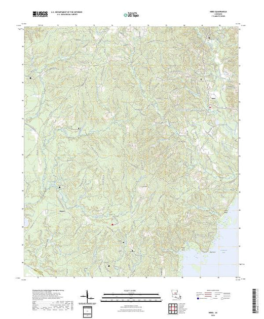 US Topo 7.5-minute map for Nebo LA – American Map Store