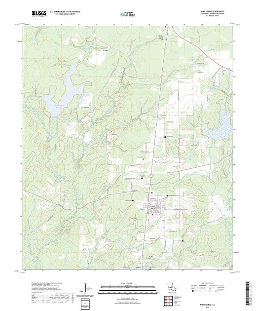 US Topo 7.5-minute map for Pine Prairie LA – American Map Store