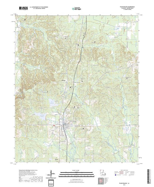 US Topo 7.5-minute map for Plain Dealing LA – American Map Store