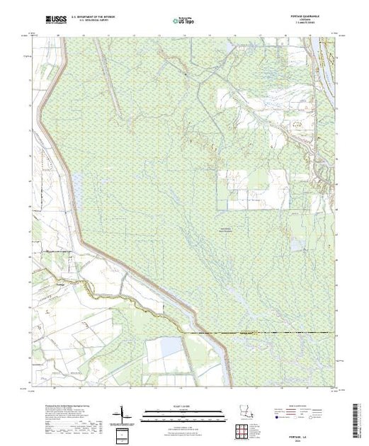 US Topo 7.5-minute map for Portage LA – American Map Store