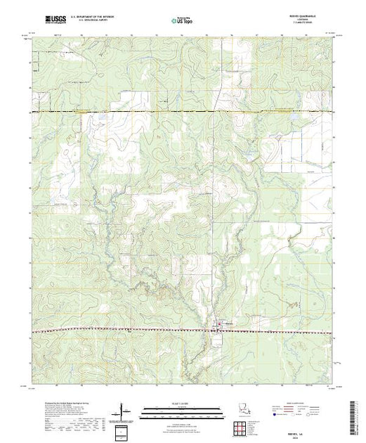 US Topo 7.5-minute map for Reeves LA – American Map Store
