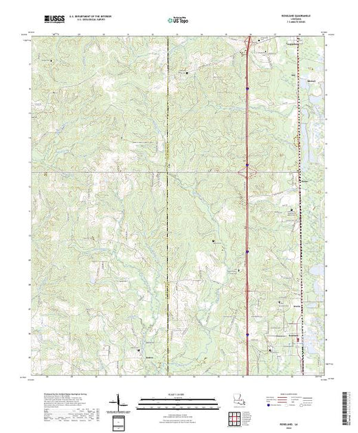 US Topo 7.5-minute map for Roseland LA – American Map Store