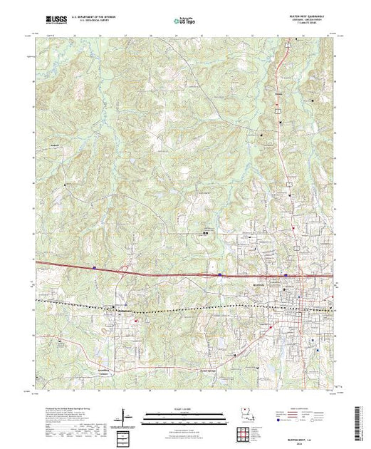 US Topo 7.5-minute map for Ruston West LA – American Map Store