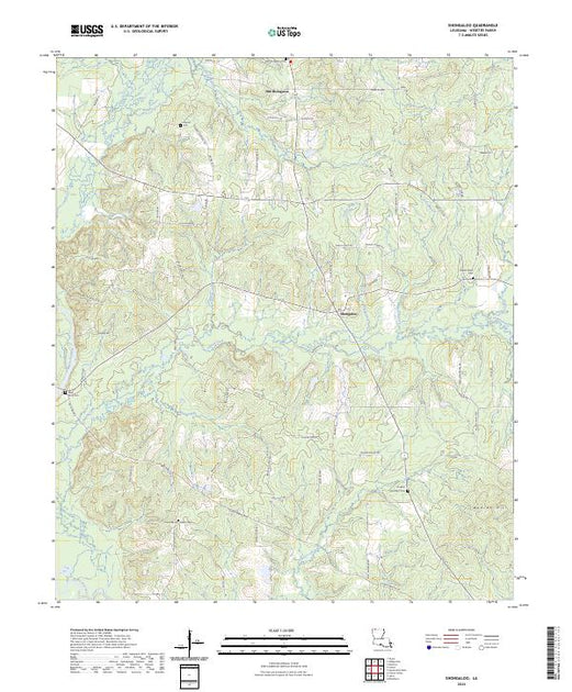 US Topo 7.5-minute map for Shongaloo LA – American Map Store