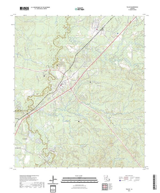 US Topo 7.5-minute map for Tullos LA – American Map Store