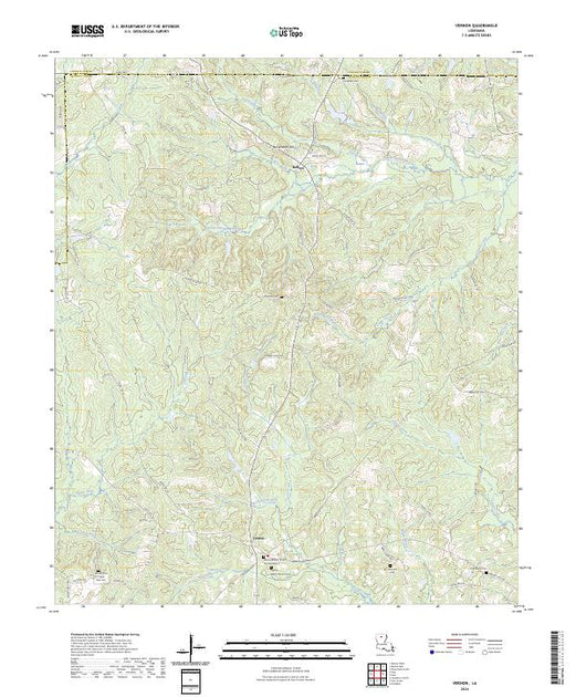 US Topo 7.5-minute map for Vernon LA – American Map Store