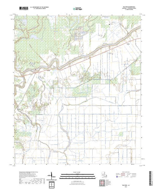 US Topo 7.5-minute map for Walters LA – American Map Store