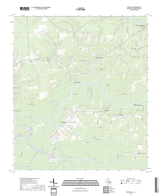 US Topo 7.5-minute map for Whitehall LA – American Map Store