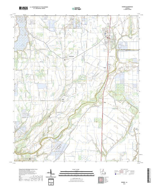 US Topo 7.5-minute map for Wisner LA – American Map Store