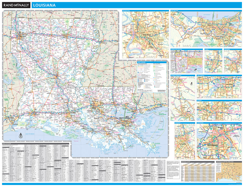Louisiana State Wall Maps – American Map Store