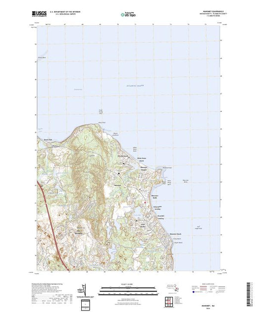 US Topo 7.5-minute map for Manomet MA – American Map Store
