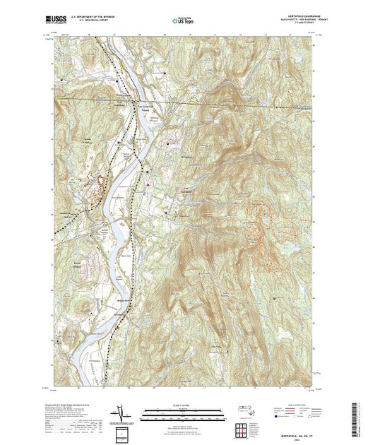 US Topo 7.5-minute map for Northfield MANHVT – American Map Store