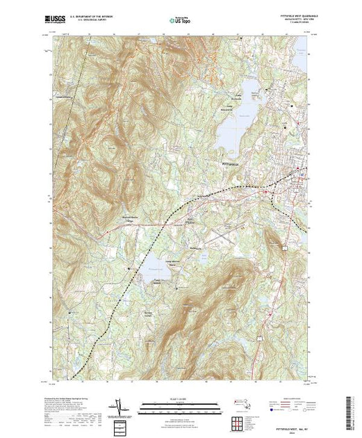 US Topo 7.5-minute map for Pittsfield West MANY – American Map Store