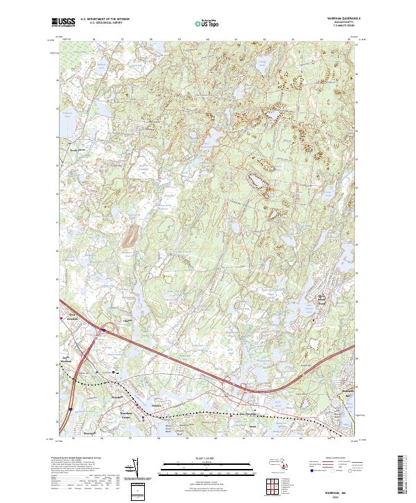 US Topo 7.5-minute map for Wareham MA – American Map Store