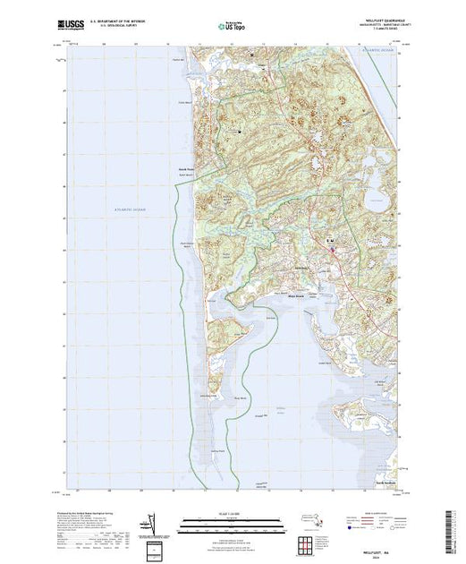 US Topo 7.5-minute map for Wellfleet MA – American Map Store