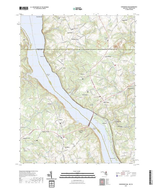 US Topo 7.5-minute map for Conowingo Dam MDPA – American Map Store