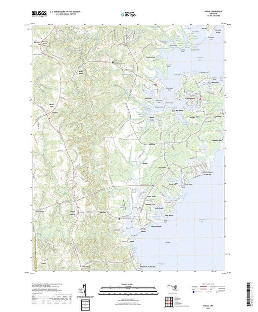 US Topo 7.5-minute map for Deale MD – American Map Store