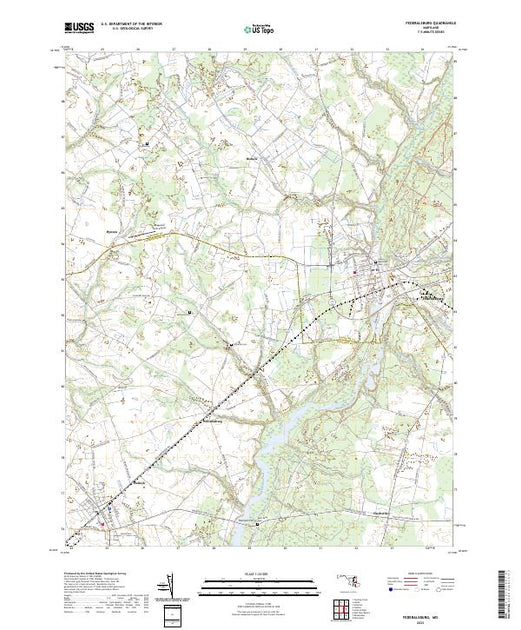 US Topo 7.5-minute map for Federalsburg MD – American Map Store