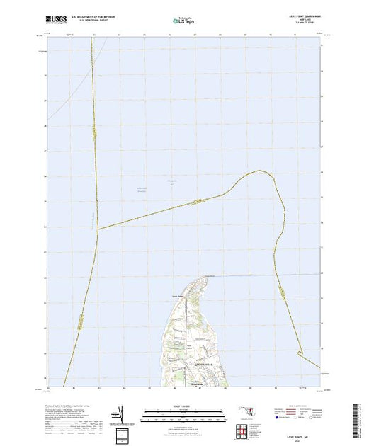 US Topo 7.5-minute map for Love Point MD – American Map Store