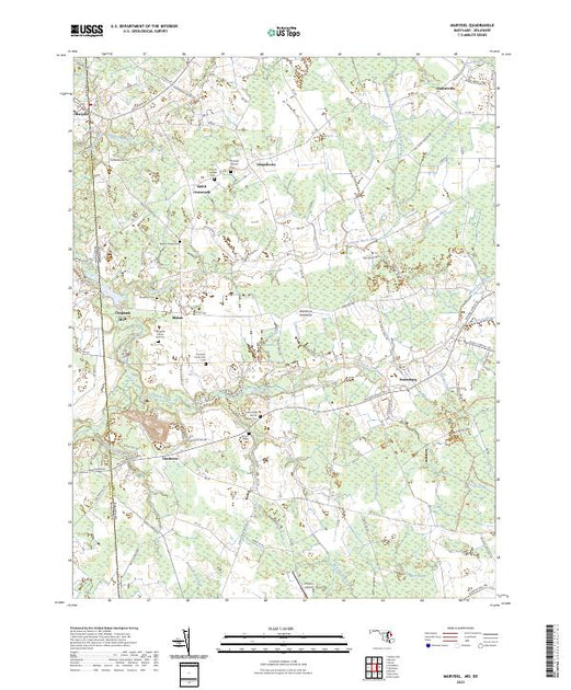 US Topo 7.5-minute map for Marydel MDDE – American Map Store