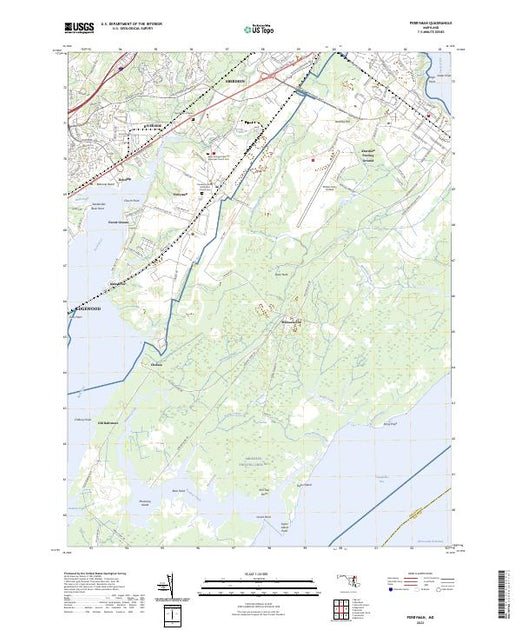 US Topo 7.5-minute map for Perryman MD – American Map Store