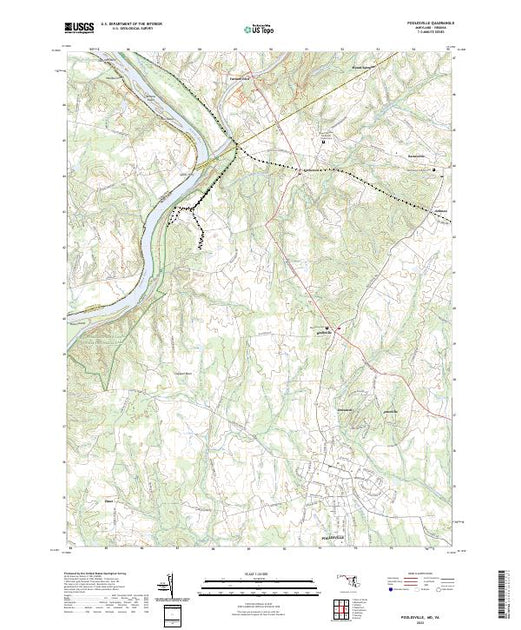 US Topo 7.5-minute map for Poolesville MDVA – American Map Store