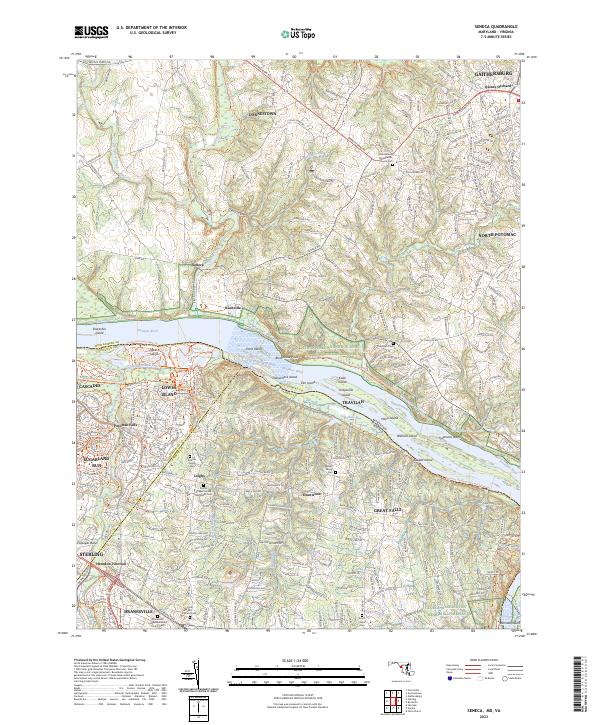 US Topo 7.5-minute map for Seneca MDVA – American Map Store