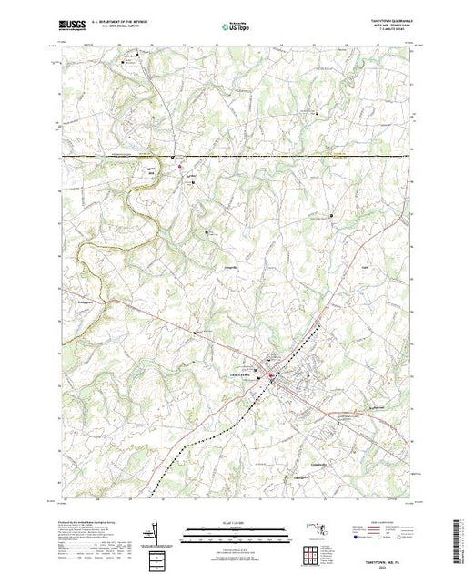 US Topo 7.5-minute map for Taneytown MDPA – American Map Store