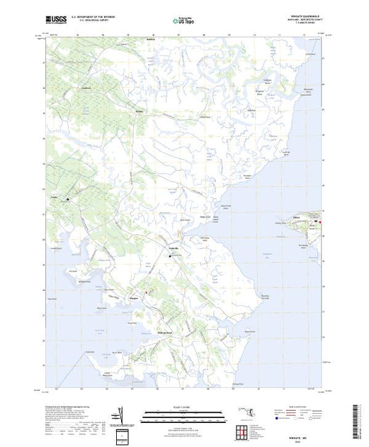 US Topo 7.5-minute map for Wingate MD – American Map Store