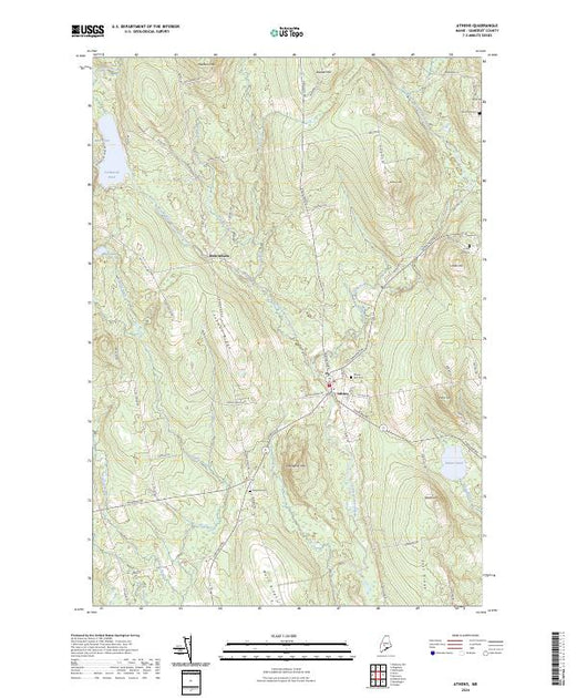 US Topo 7.5-minute map for Athens ME – American Map Store