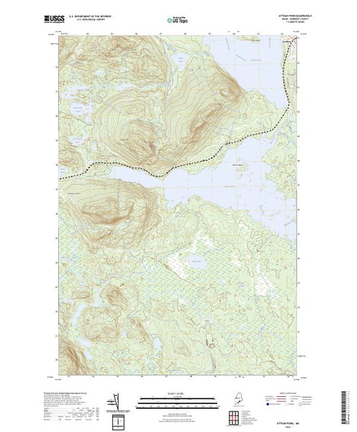US Topo 7.5-minute map for Attean Pond ME – American Map Store