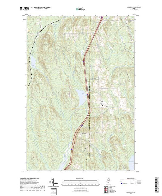 US Topo 7.5-minute map for Benedicta ME – American Map Store